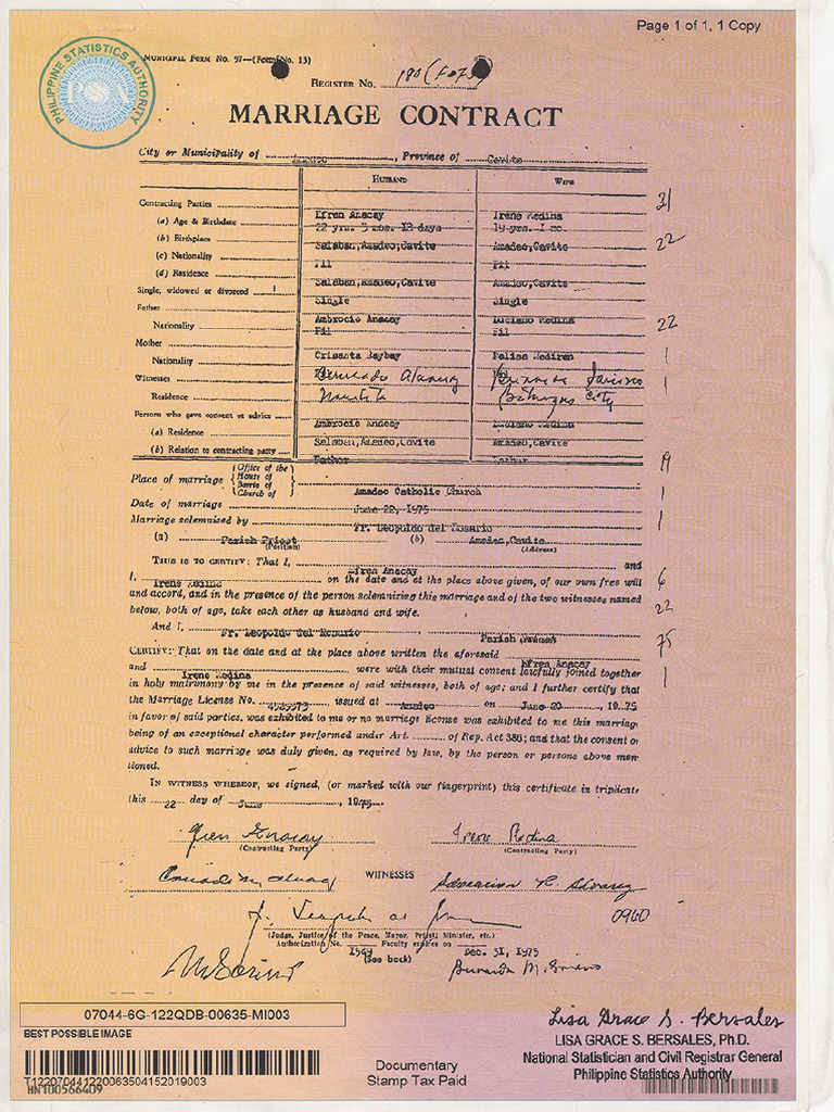 Marriage Cert | PDF