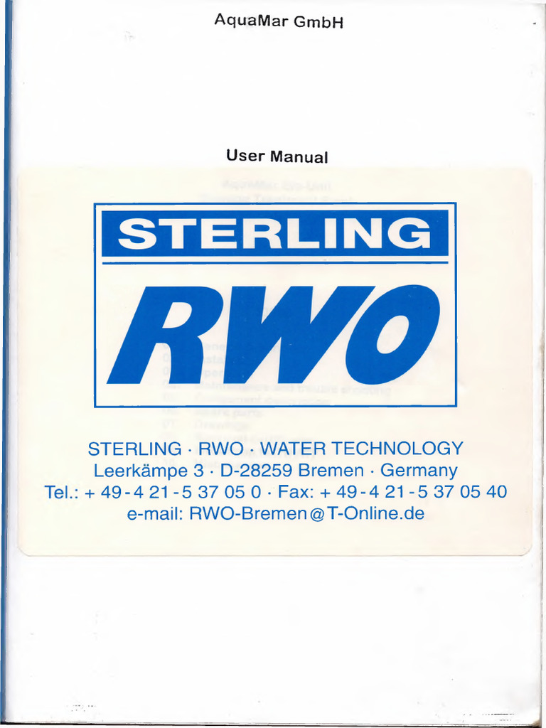 Seawage Full Manual | PDF | Pump | Bearing (Mechanical)