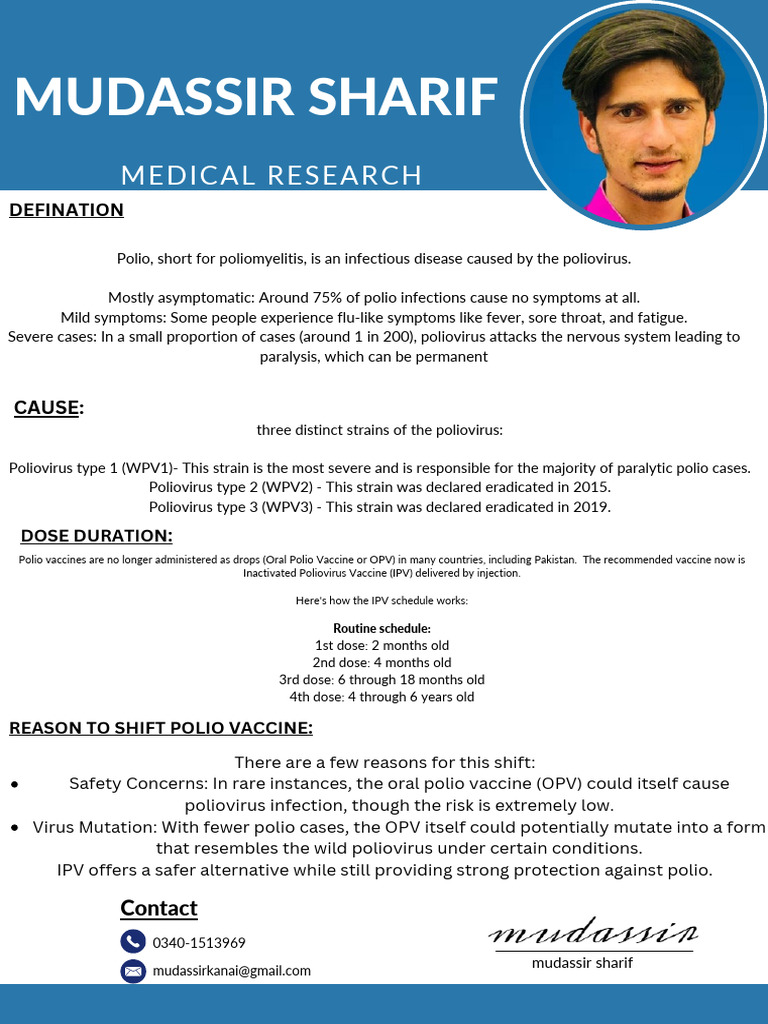 Polio Reasearch Paper | PDF | Public Health | Animal Viral Diseases
