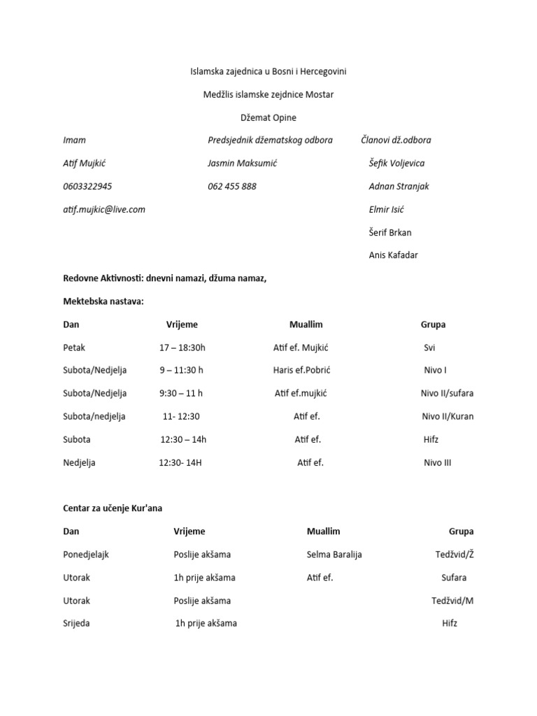 Oglas o Aktivnostima | PDF