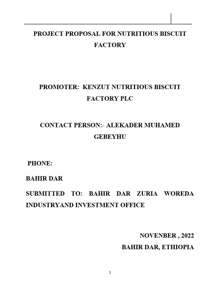 BISCUIT PROJECT - Docx Zewdu | PDF | Flour | Dough