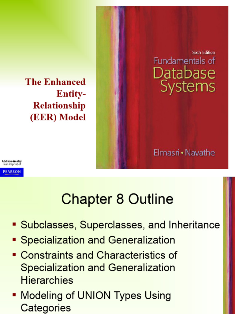 Ch08 The Enhanced Entity Relationship Eer Model Pdf Inheritance Object Oriented