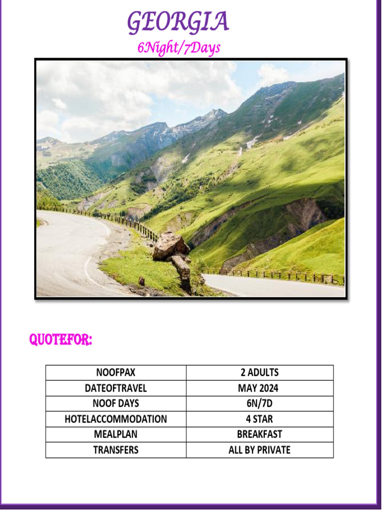 Custom Georgia Package. | Download Free PDF | Hotel