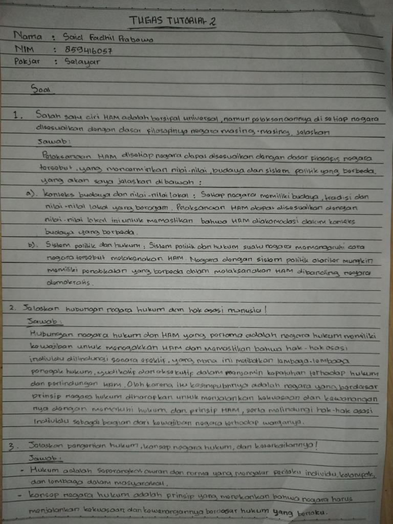 Tugas Tutorial 2 - Said Fadhil Prabowo | PDF