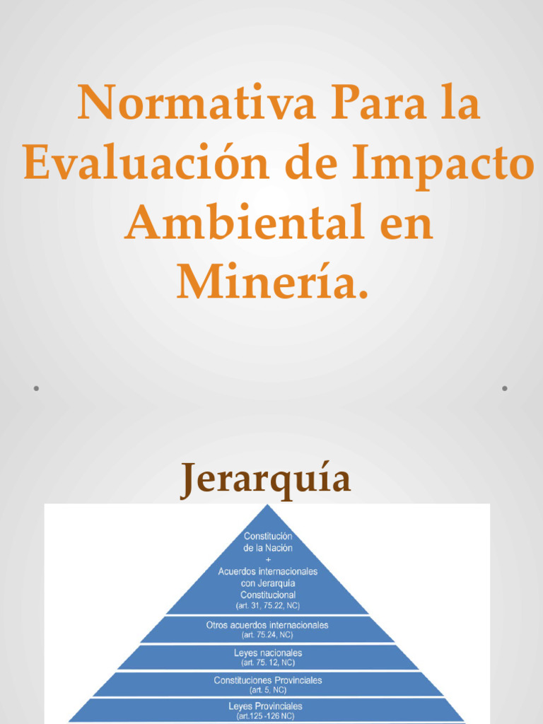 LEGISLACION AMBIENTAL | PDF | Evaluación de impacto ambiental | Minería