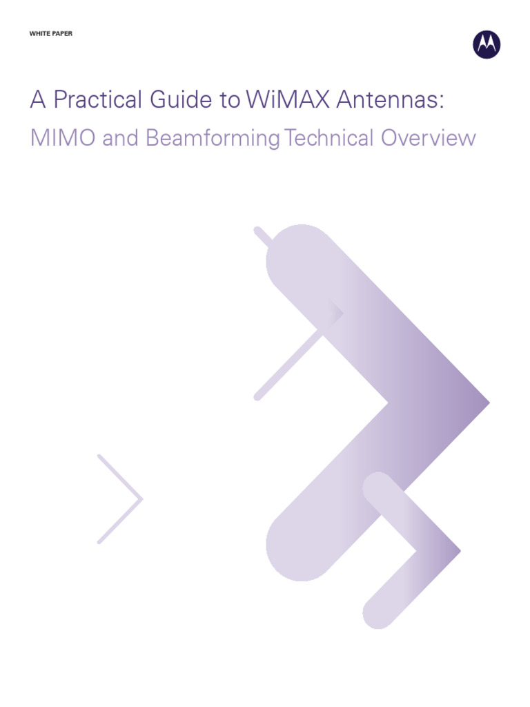 Motorola White Paper On MIMO and Beamforming (Smart Antennas) | PDF