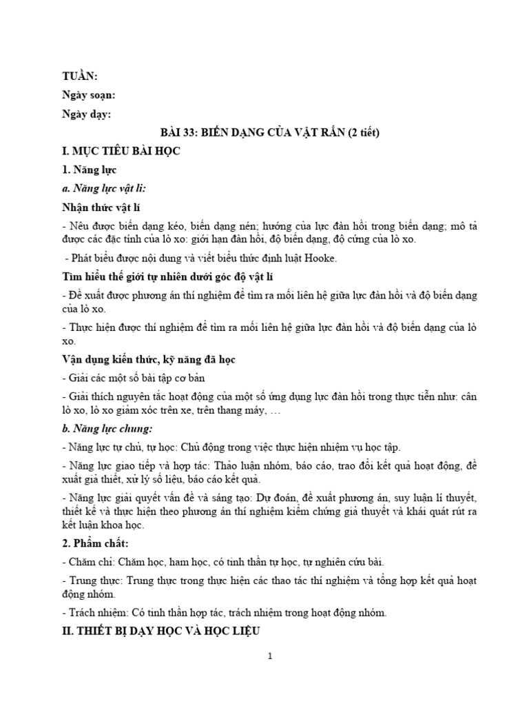 Giao An Minh Hoa - Bien Dang Vat Ran - VL10 | PDF