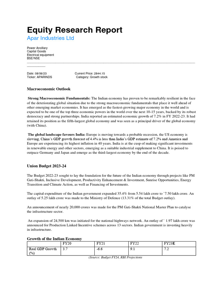 Aparinds Initial Coverage Report Pdf Electric Vehicle Renewable