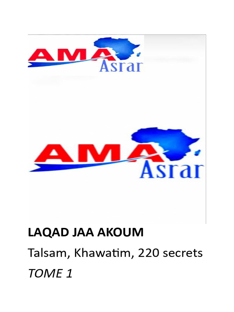 Laqad Jaa Akoum - Talsam - Kawatims - Secrets | PDF | Coran | Islam