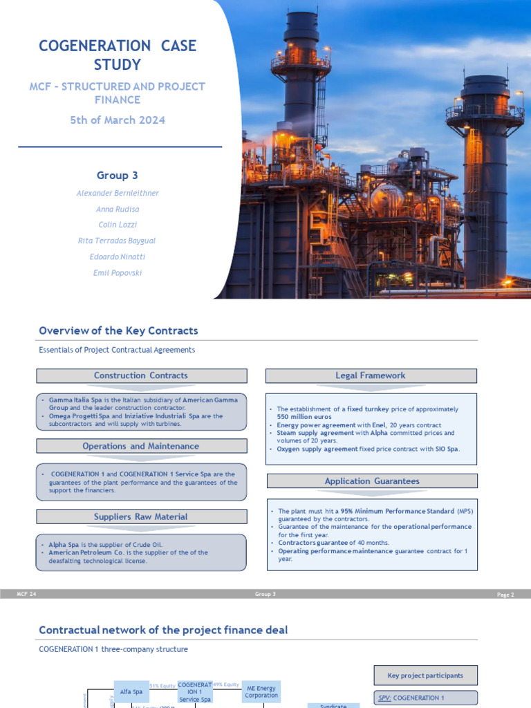Cogeneration Case Study | PDF | Risk | Cogeneration
