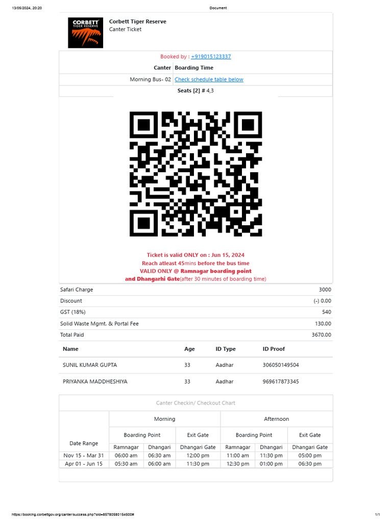 Ticket Booked Successfully | Download Free PDF | Public Transport