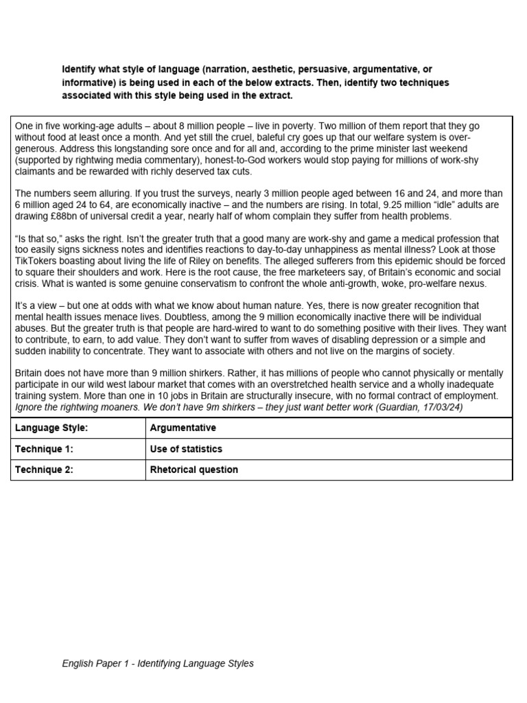 Identifying Language Styles | PDF | Beetle