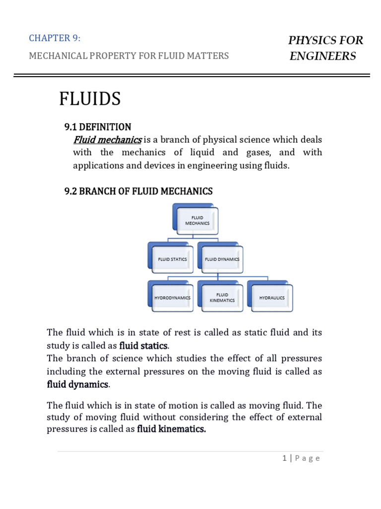Fluid Mechanics Principles and Properties | PDF | Fluid Mechanics | Fluid