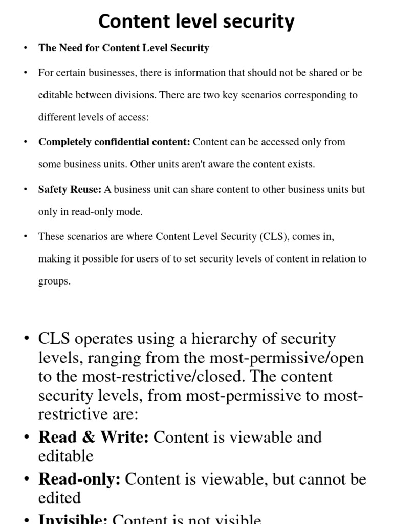 Content Level Security & SECaaS Guide | PDF | Security | Computer Security