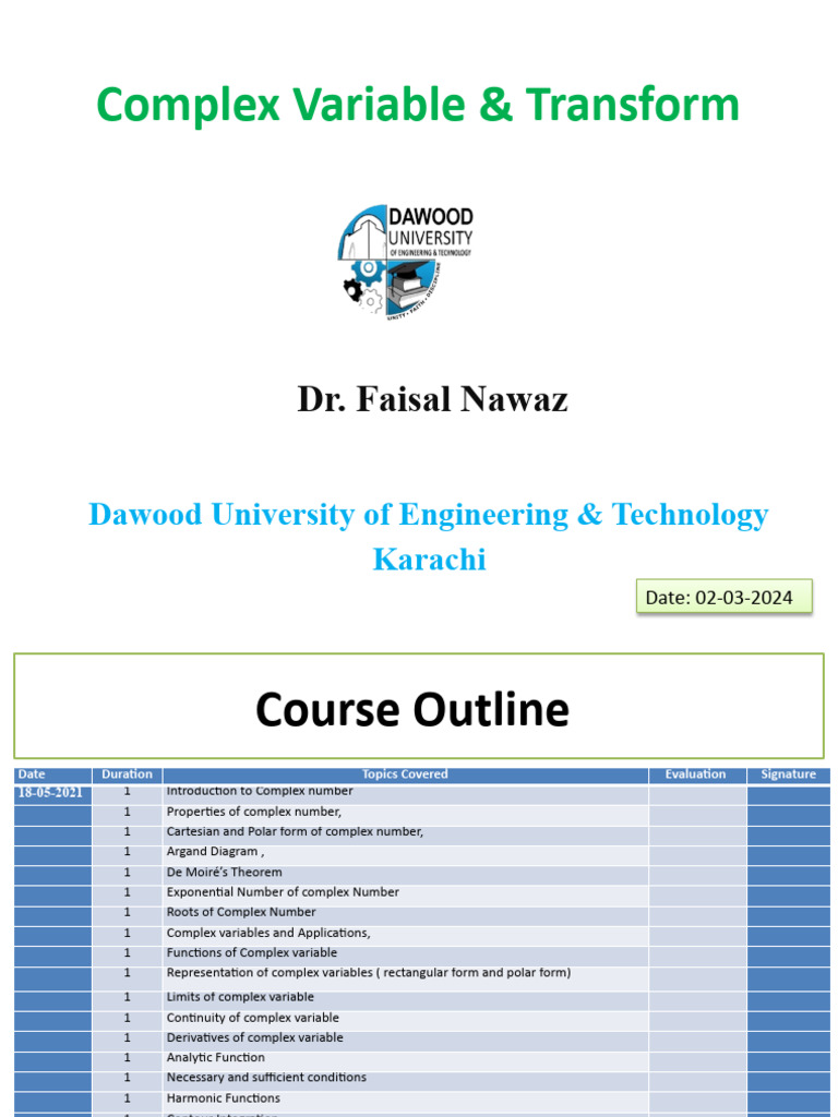 CVT Lecture 01 1 | PDF | Laplace Transform | Fourier Transform
