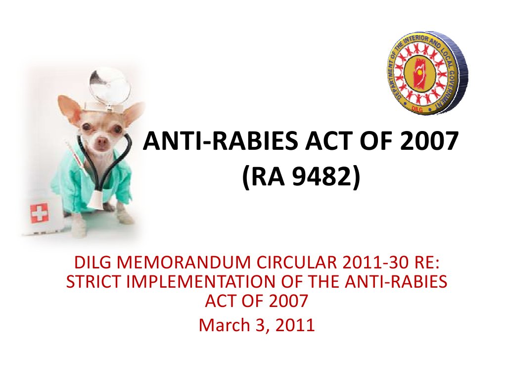 Anti-Rabies Act of 2007 (Ra 9482) 2 | Download Free PDF | Rabies ...