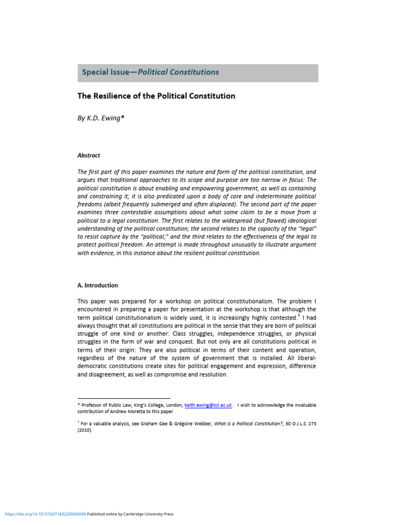 Politcial Constitution UK The-Resilience-Of-The-Political-Constitution ...