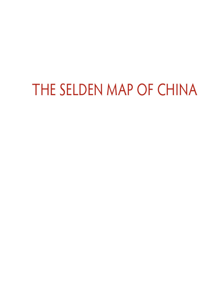 The Selden Map of China - Nie | Download Free PDF | Cartography | China
