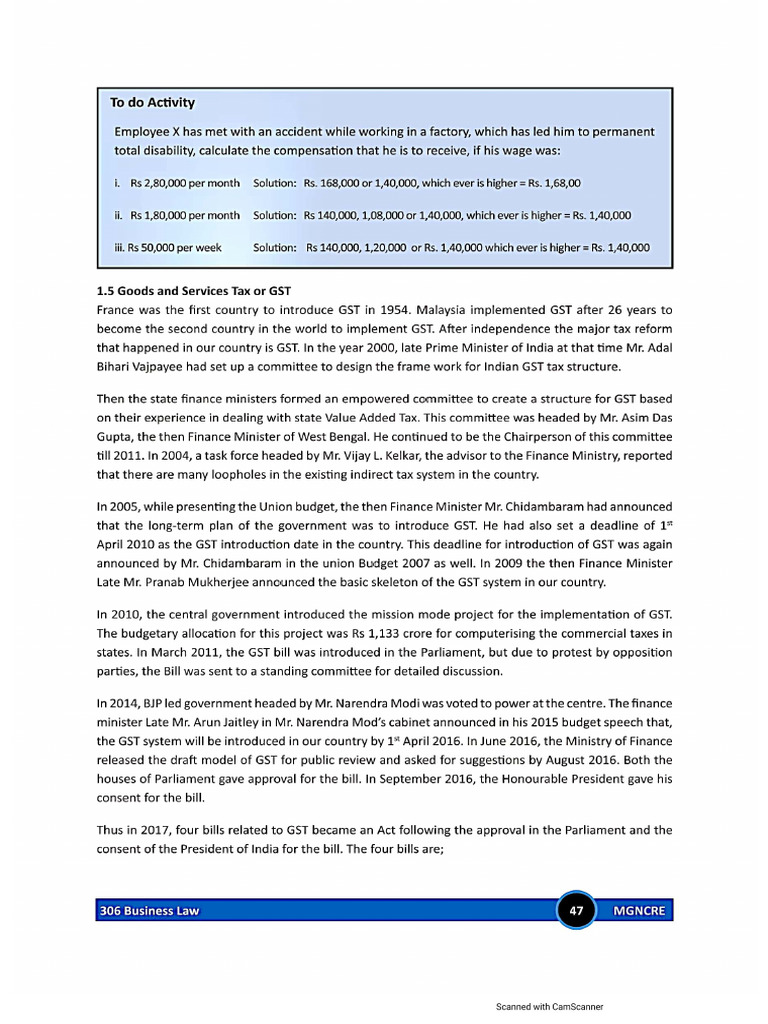 GST in Summary | PDF