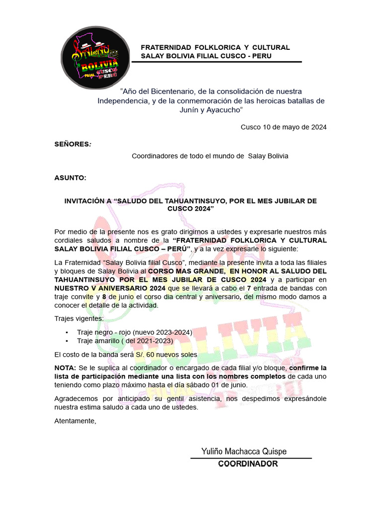 Invitacion Junio 2024 1 Pdf Ciencias Sociales
