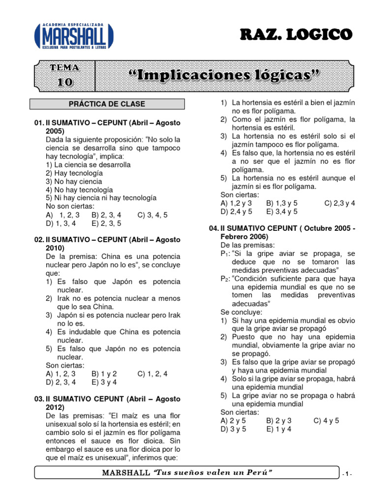 Raz. Logico 10 | PDF | Lógica