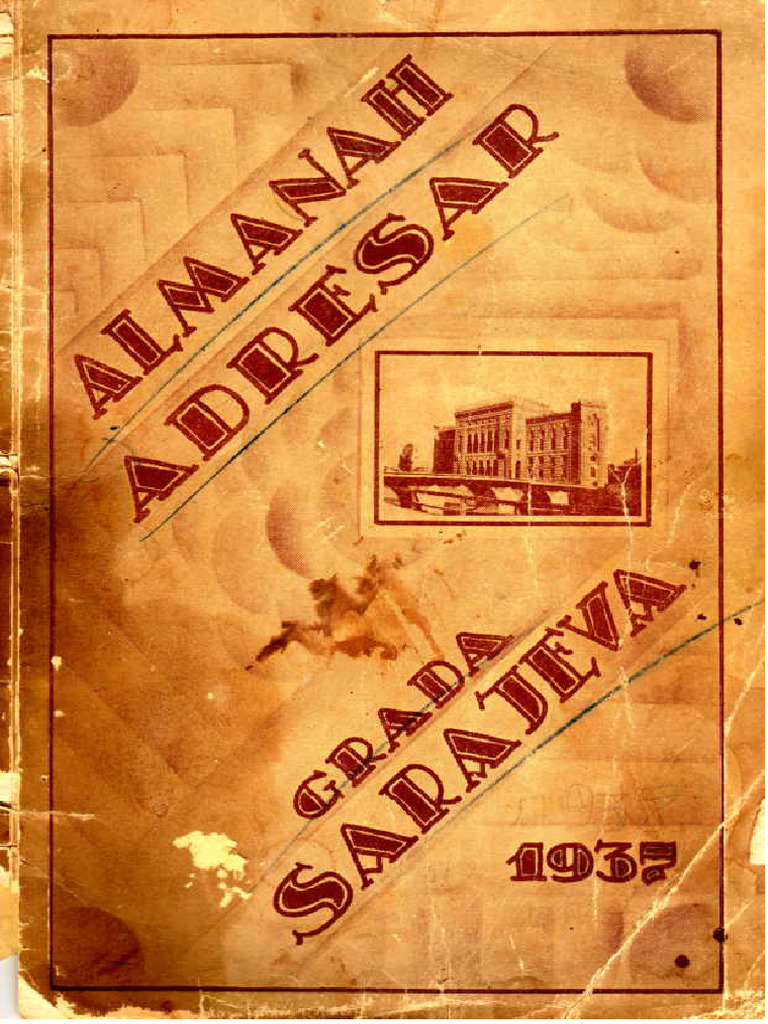Almanah Adresar Grada Sarajeva 1937 | PDF