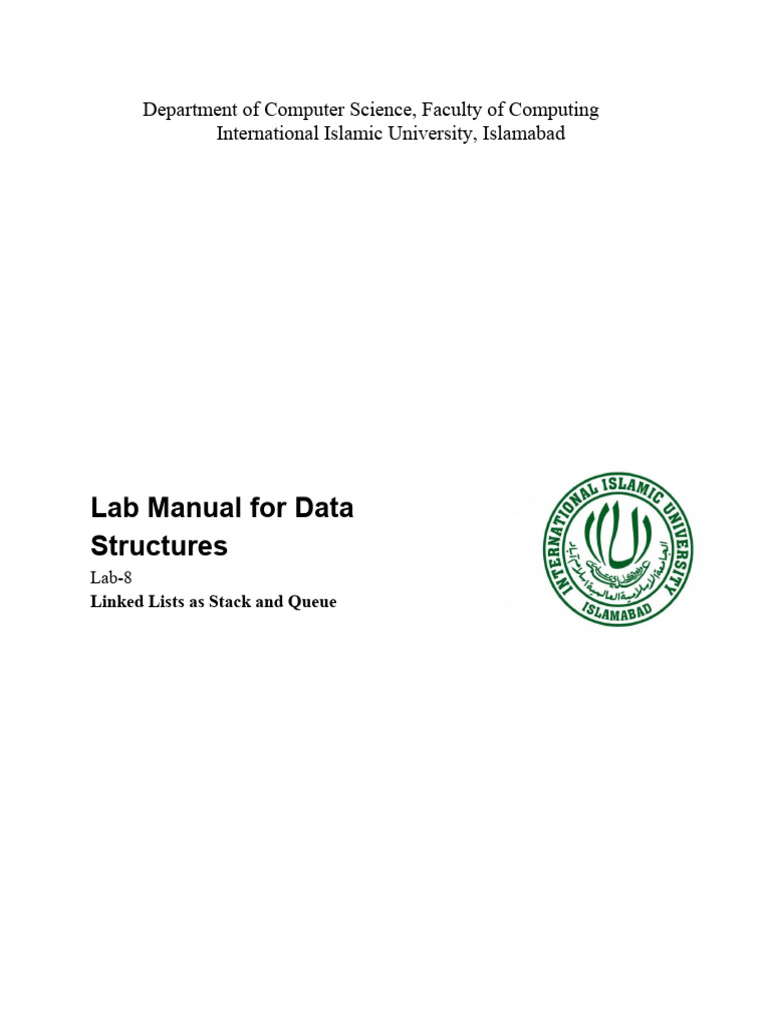 DS Lab 8 - Linked List Implementation As Stack and Queue | PDF | Queue (Abstract Data Type ...