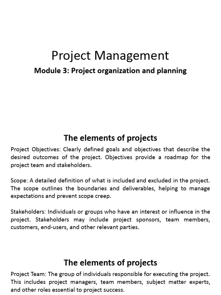 PM Module 3 | PDF | Project Management | Organizational Structure