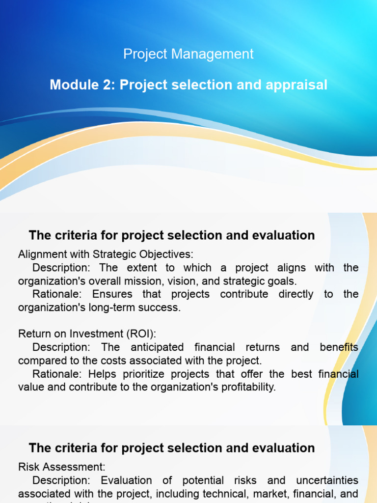 PM module 2 | PDF | Feasibility Study | Swot Analysis