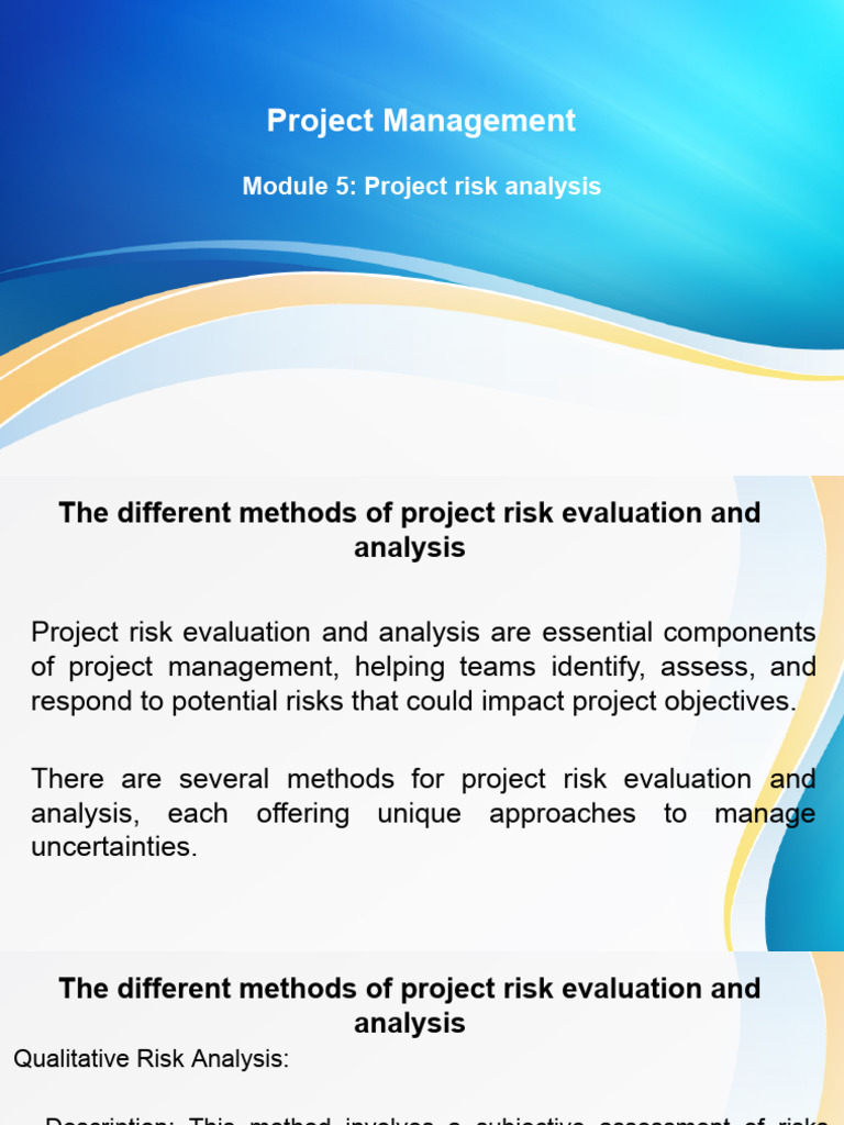PM Module 5 | PDF | Risk | Evaluation