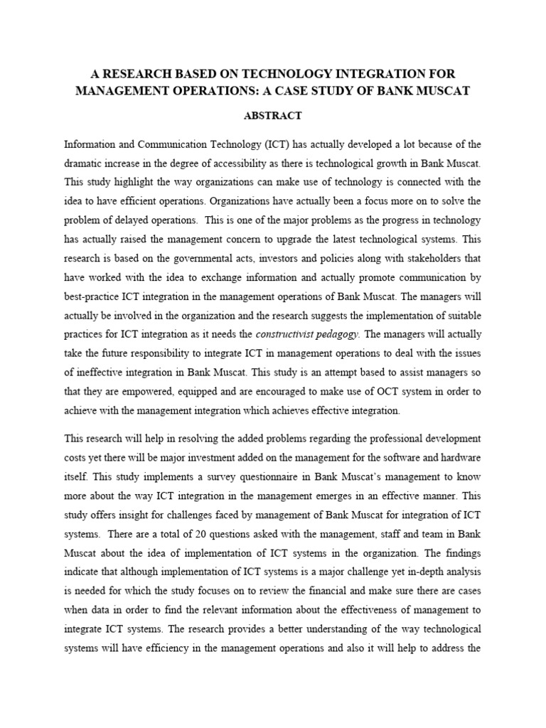 500 Words Abstract | PDF | Information And Communications Technology ...