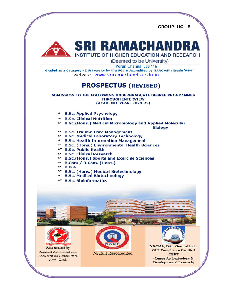 Ug Group B 2024 | PDF | University And College Admission | Medical School