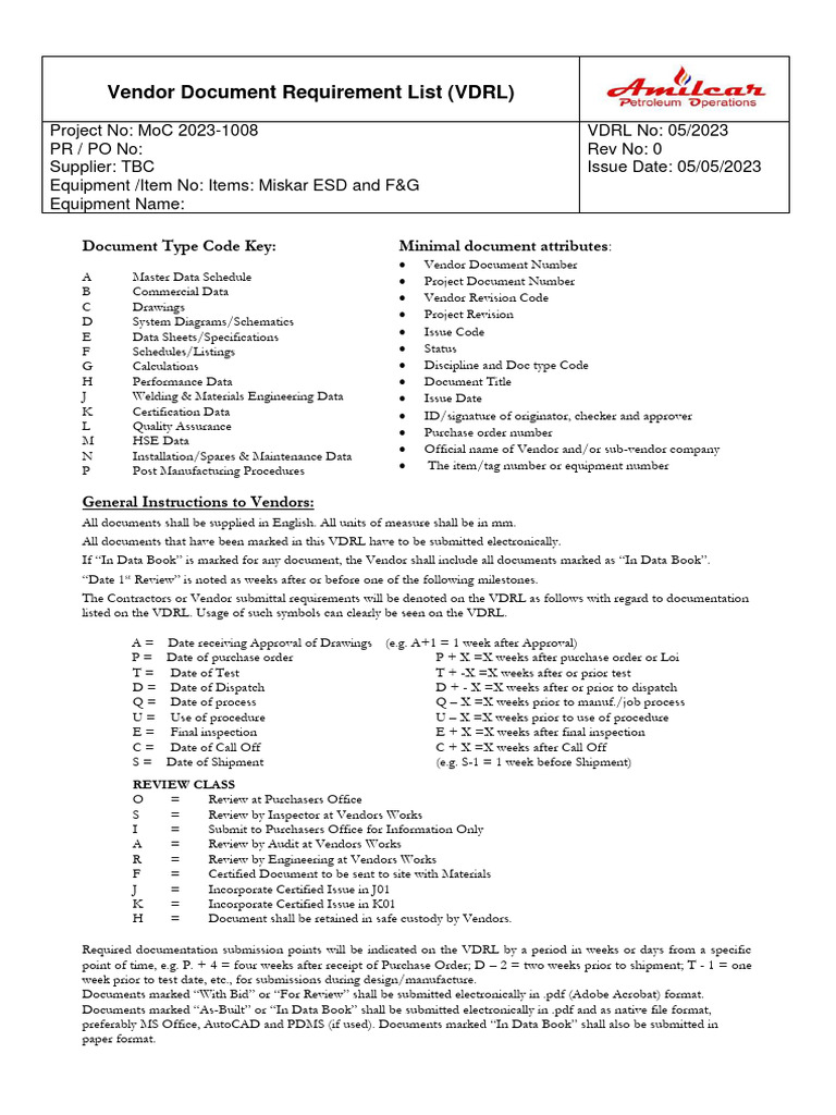 MoC-2023-1008 VDRL Miskar ESD and F&G Upgrade | PDF | Pump ...