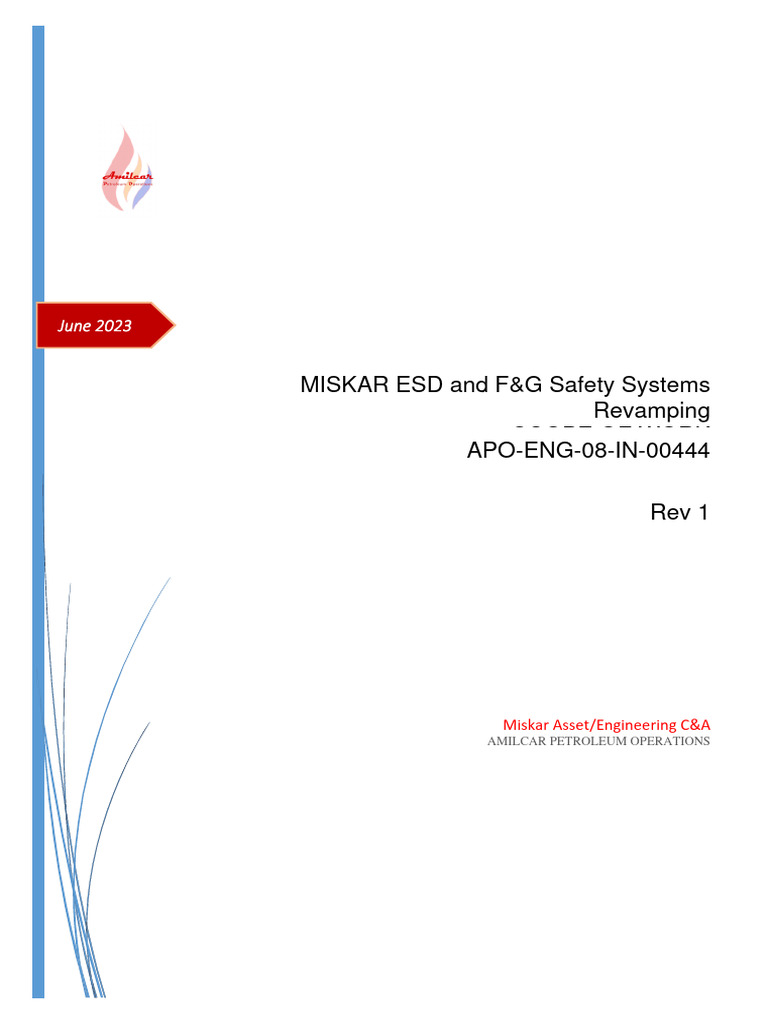 Miskar Platform ESD and FG Safety Systems Revamping SOW Rev 1 | PDF | Programmable Logic Controller