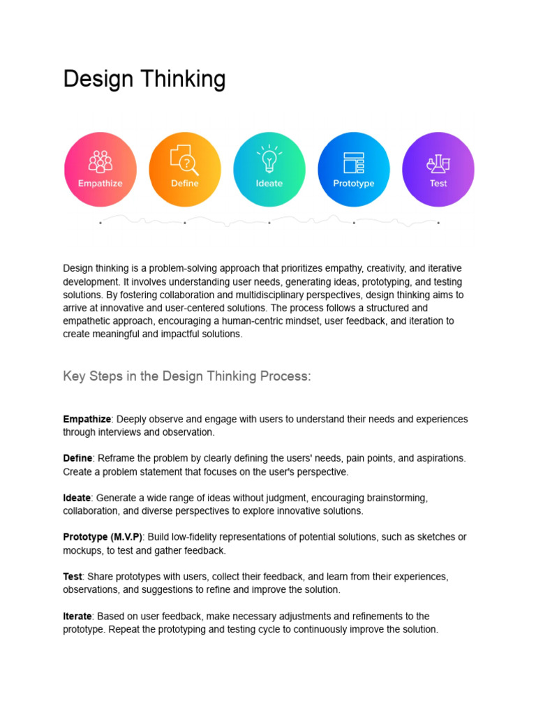 Welcome To The World of Design Thinking | PDF | Design Thinking | Software Development Process