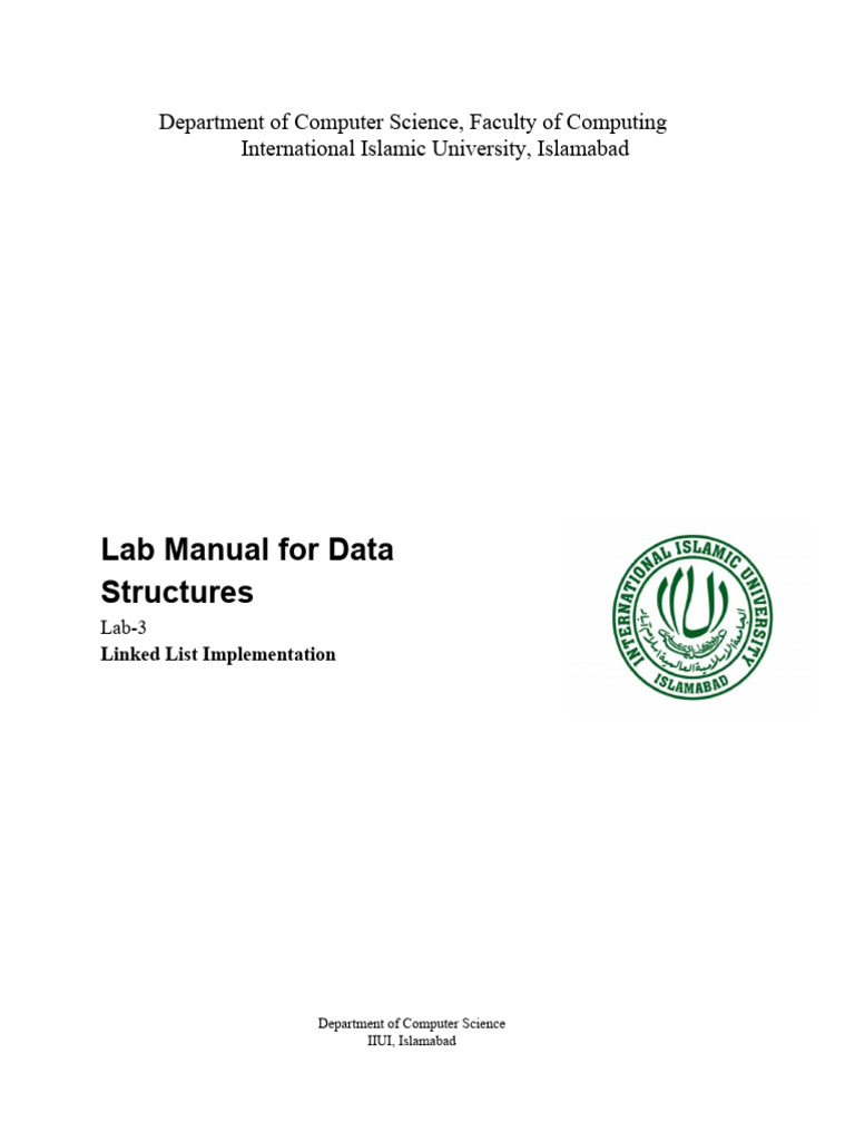 Ds Lab 3 Linked List Implementation Pdf Computing Computer Science