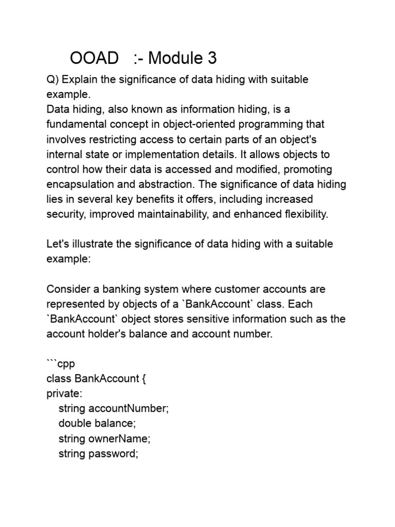 Ooad Module 3 Pdf Class Computer Programming Method Computer Programming