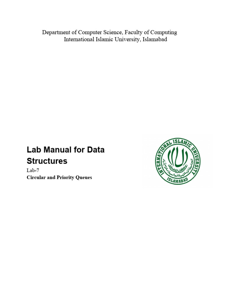 Ds Lab 7 Circular And Priority Queues Pdf Queue Abstract Data Type Computer Science