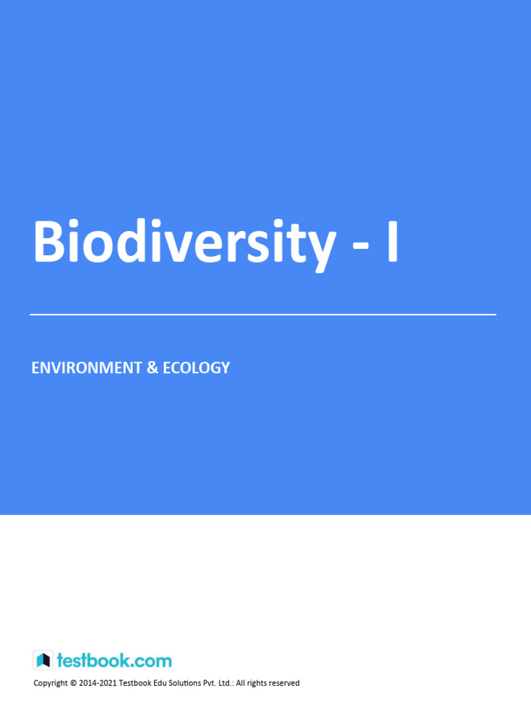 Biodiversity Class Notes | Download Free PDF | Biodiversity | Ecosystem