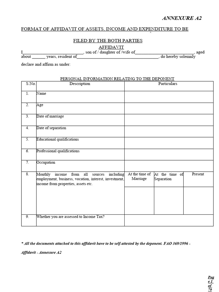 Income Affidavit New 17.08.2020 | PDF | Affidavit | Loans