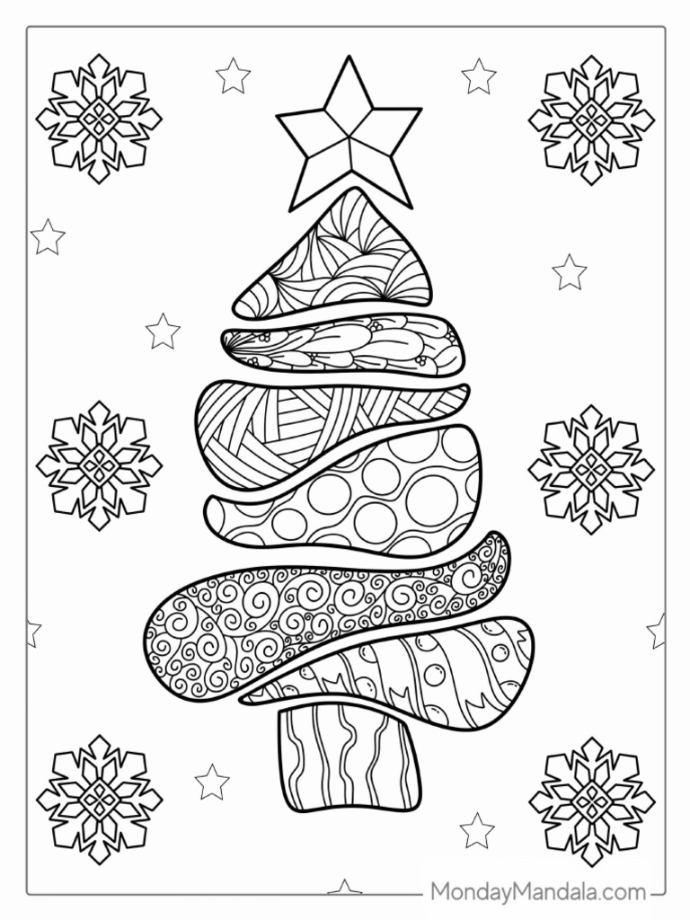 Christmas-Tree-Zentangle-To-Color | PDF