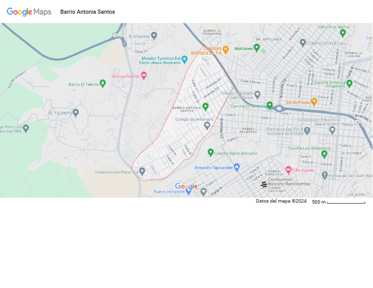 Barrio Antonia Santos - Google Maps | PDF