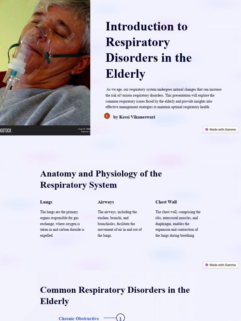 Introduction To Respiratory Disorders in The Elderly | PDF ...