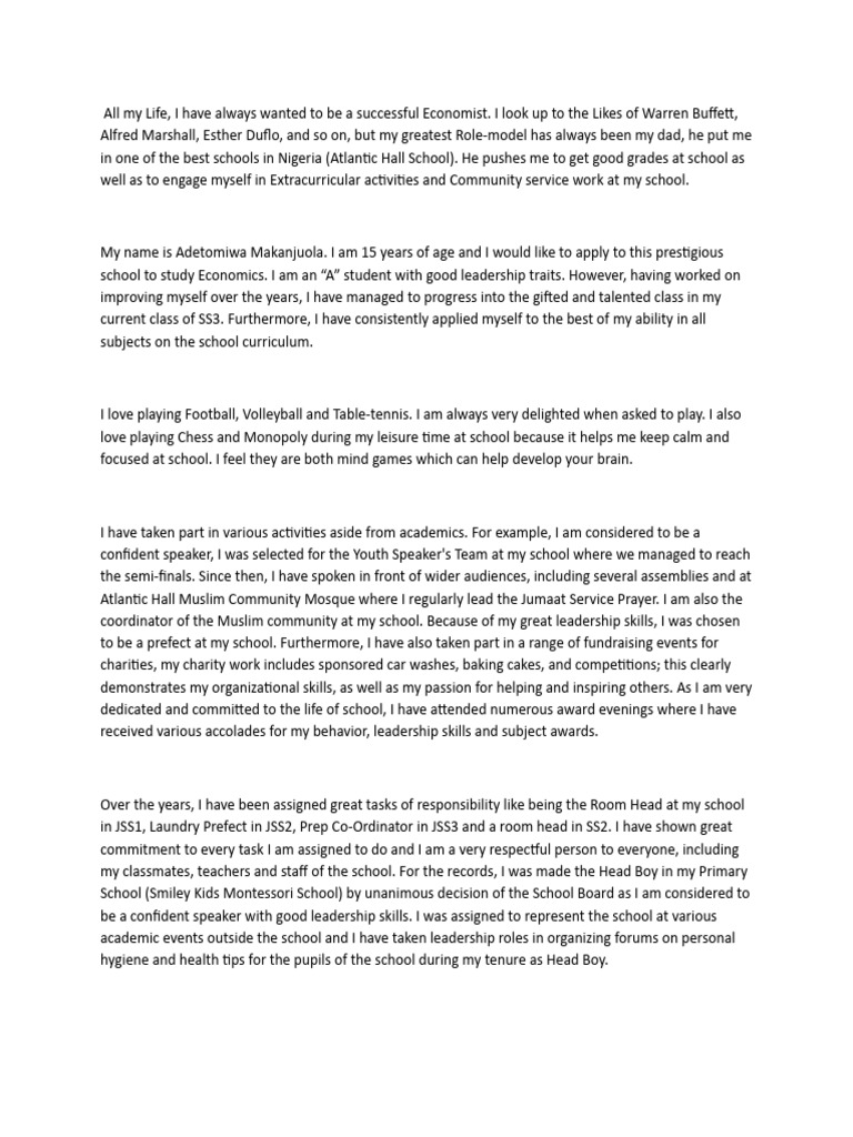 UChicago Letter | PDF