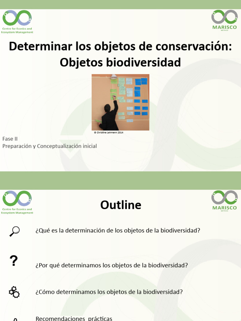 4 - Presentación Sobre Objetos de Conservacion | Descargar gratis PDF | Ecosistema | Biodiversidad