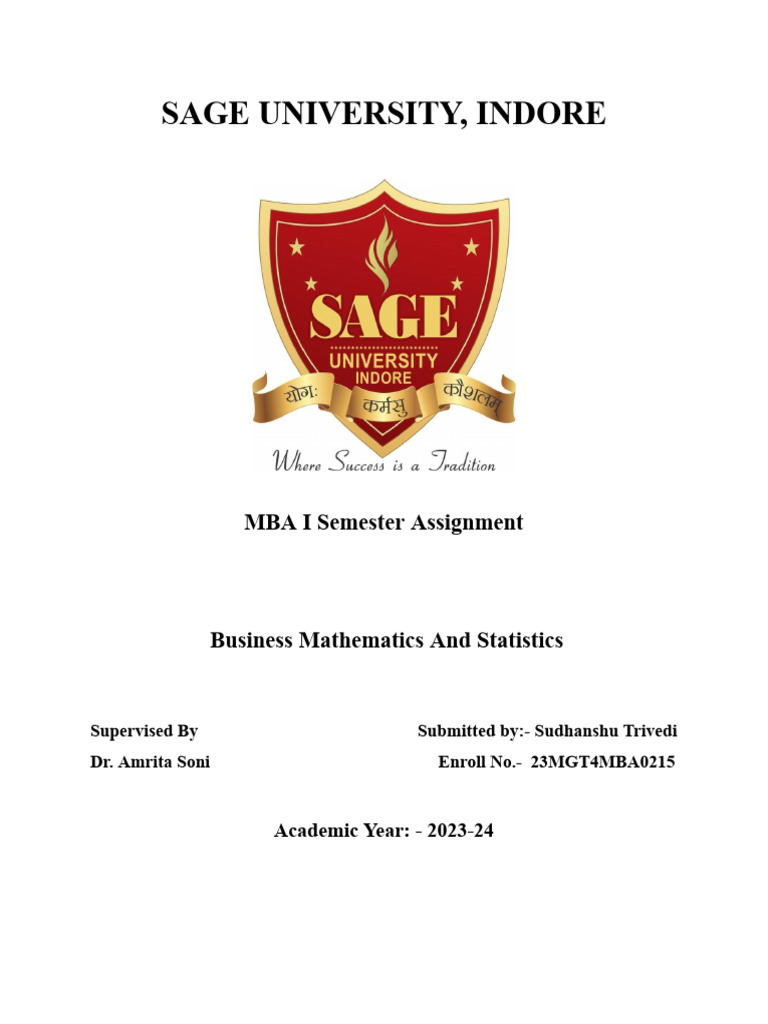 AM Assignment Front Page | PDF