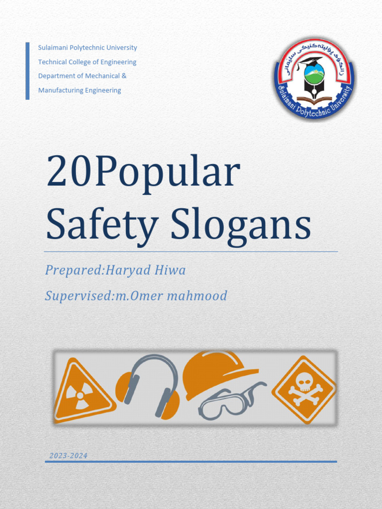 Top Safety Slogans for 2024 | PDF | Safety