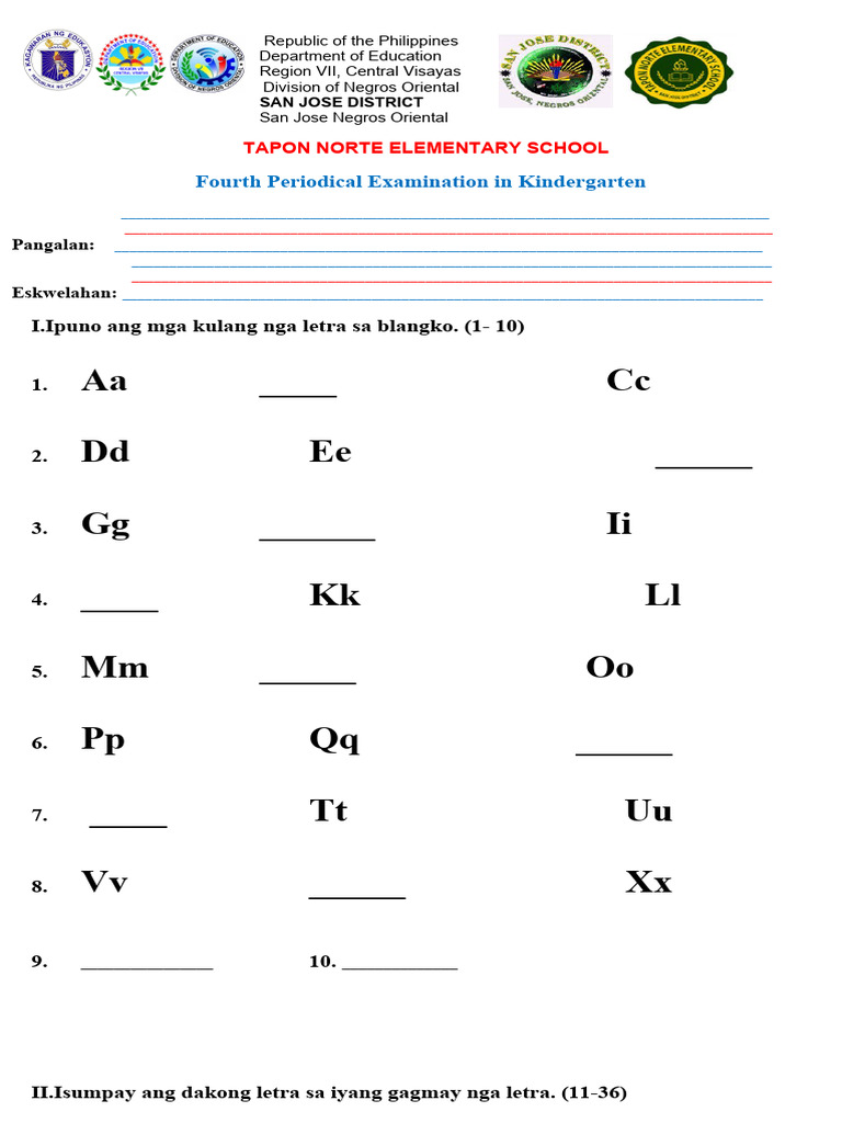 4TH Periodical Test Paper - Finals | PDF