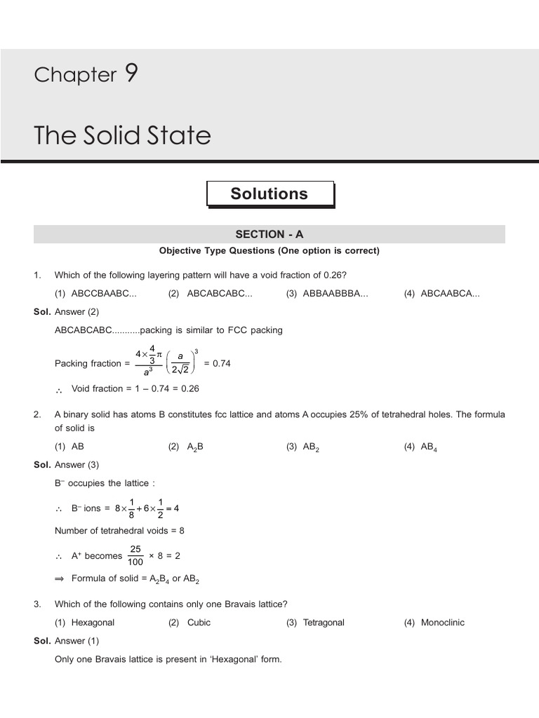 Ii Year Adv | PDF | Crystal Structure | Ion