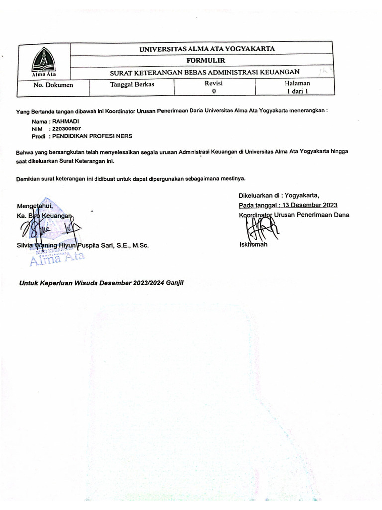 Bebas administrasi | PDF